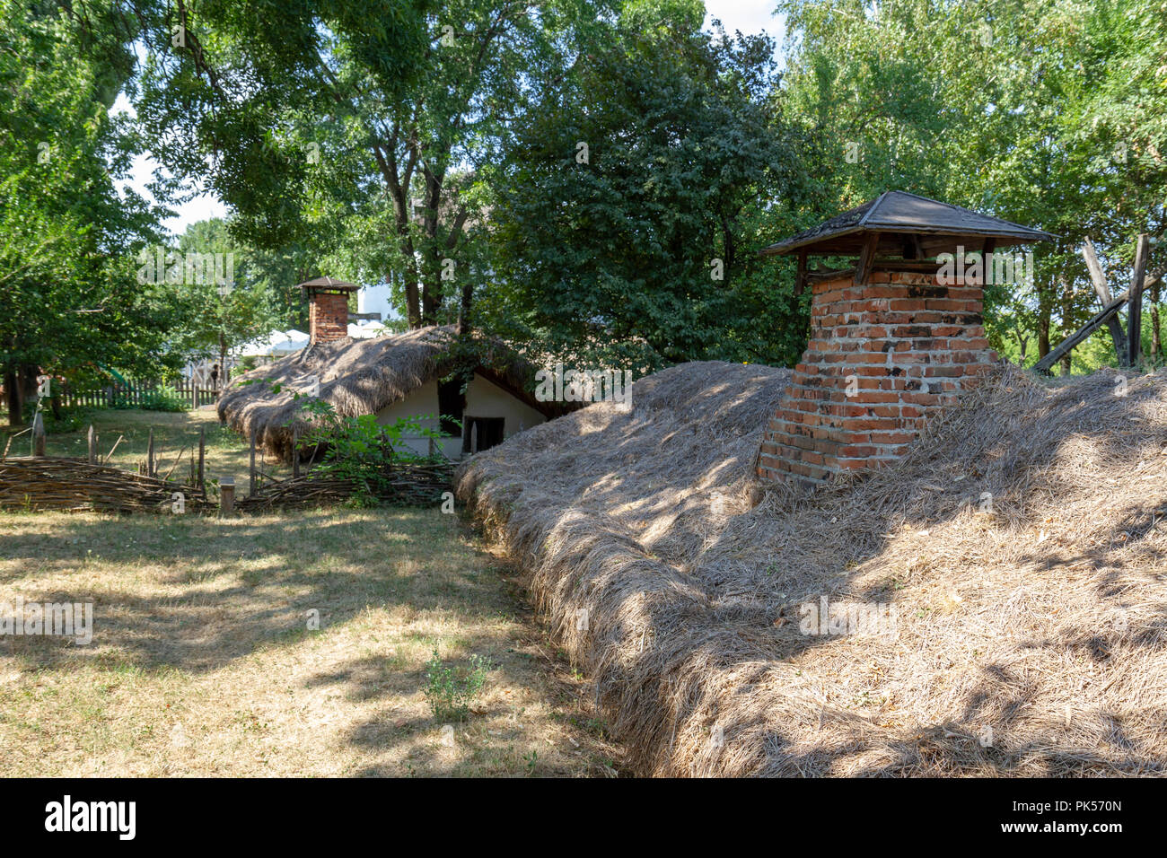 A early 19th century half-buried house from the Draghiceni, Olt region ...