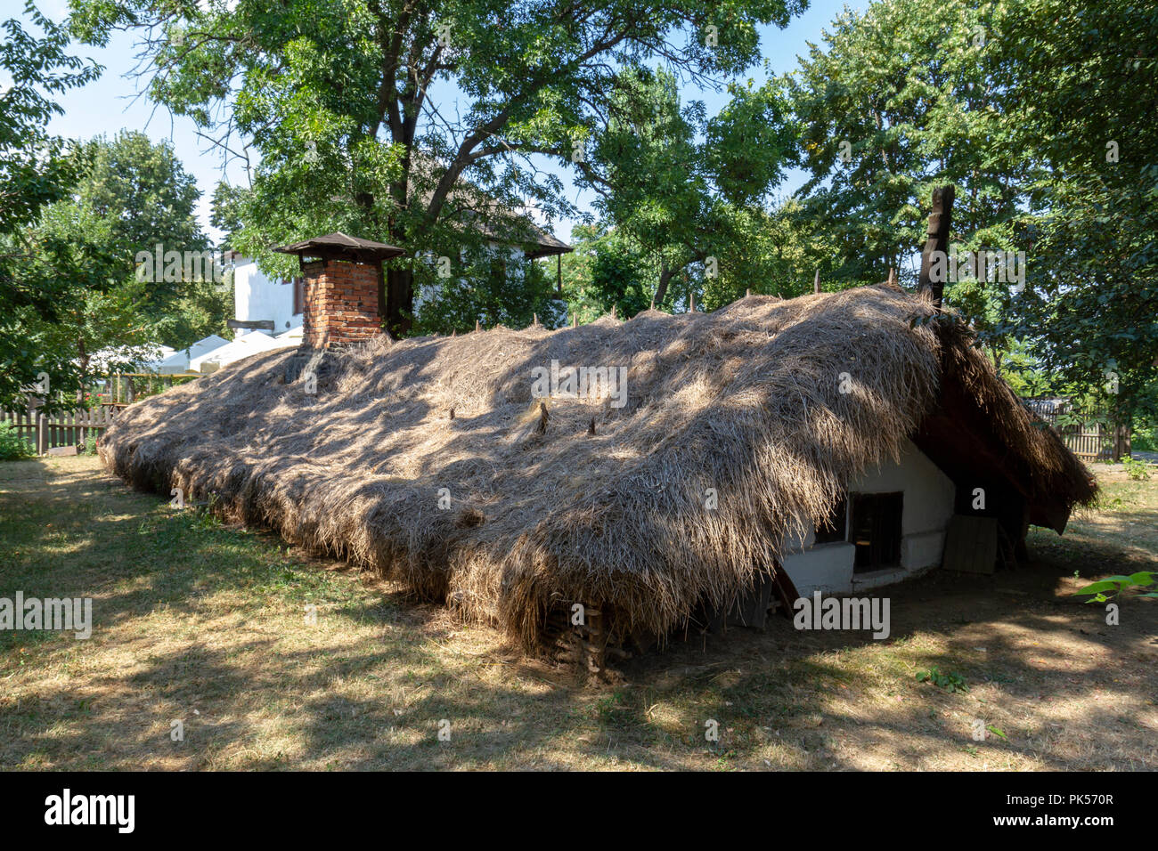 A early 19th century half-buried house from the Draghiceni, Olt region ...