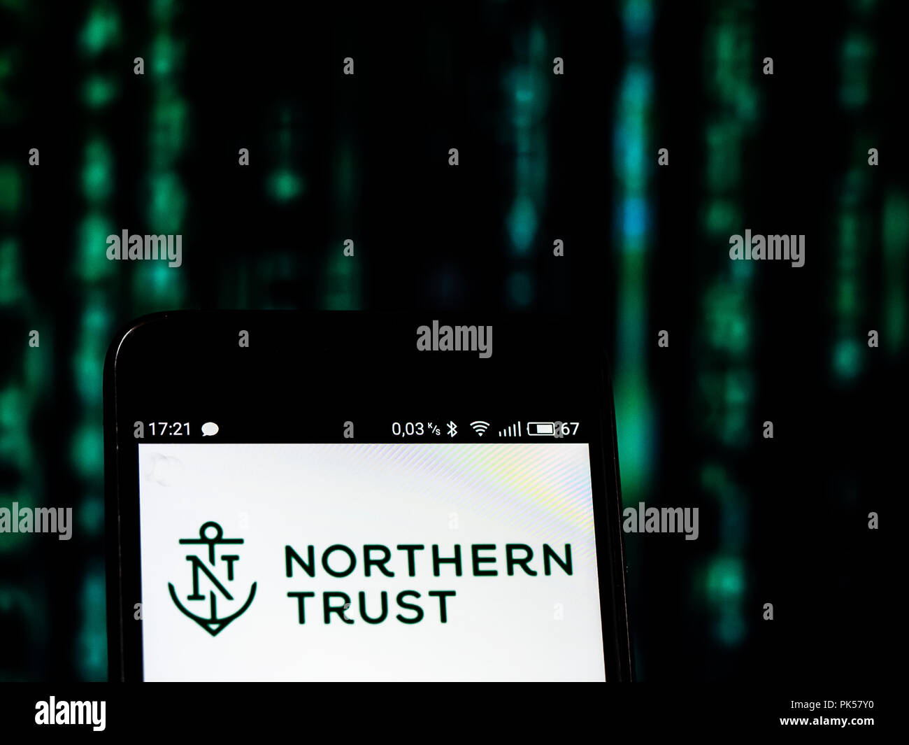 Norhen Trust Bank logo seen displayed on a smart phone Stock Photo - Alamy