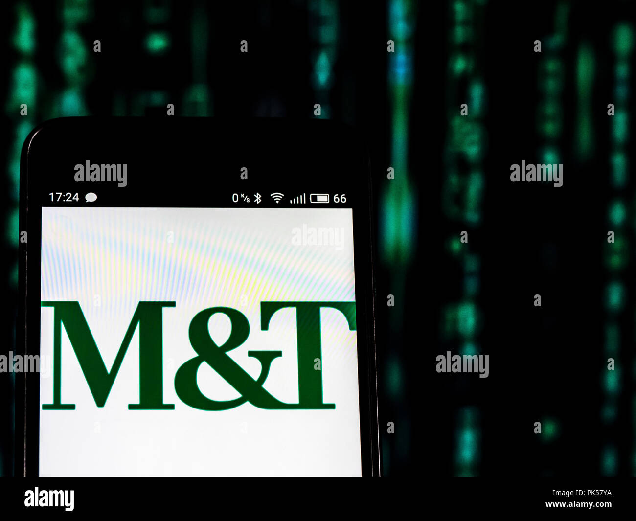 M&T Bank logo seen displayed on a smart phone Stock Photo - Alamy