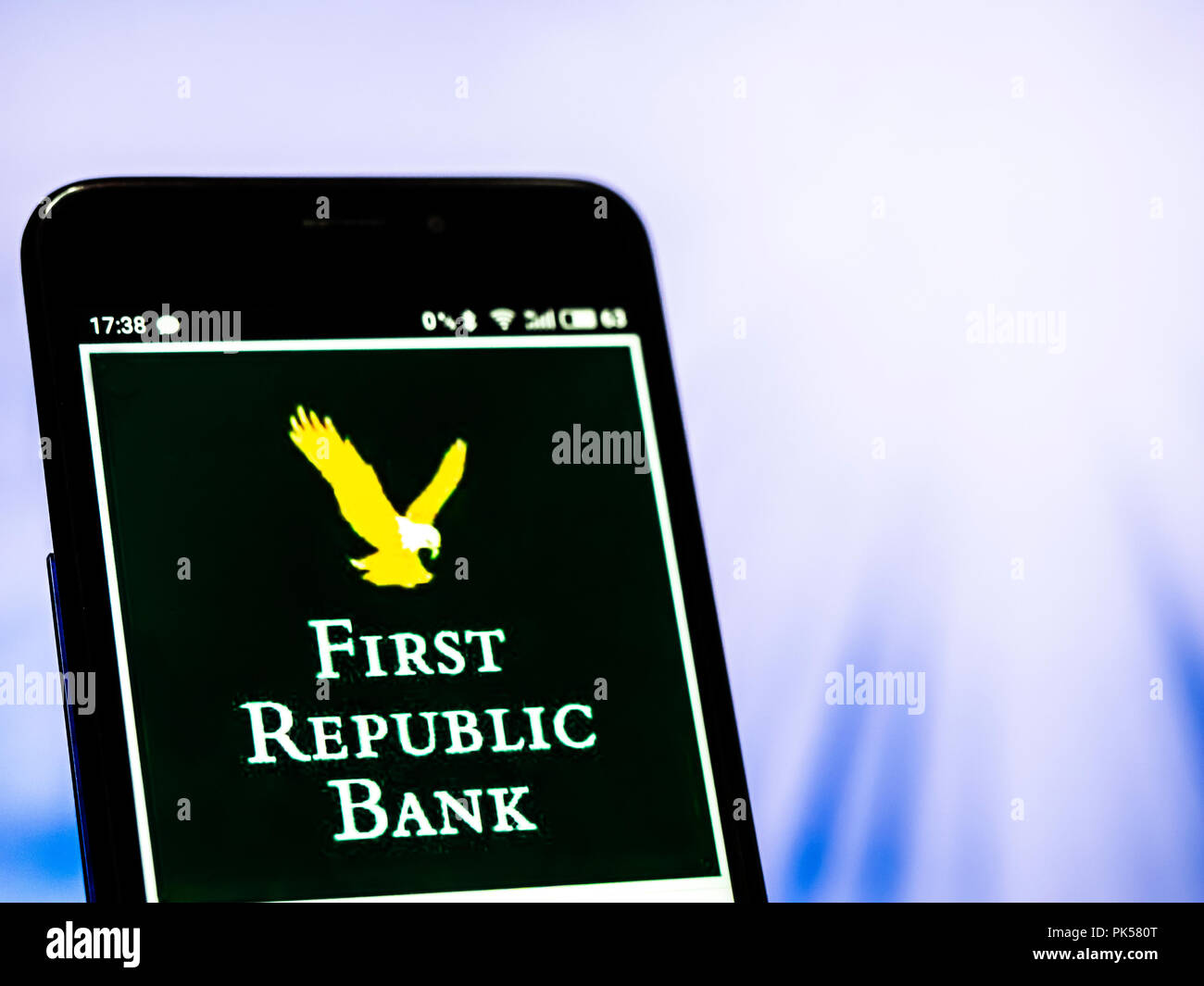 First Republic Bank logo seen displayed on a smart phone Stock Photo ...