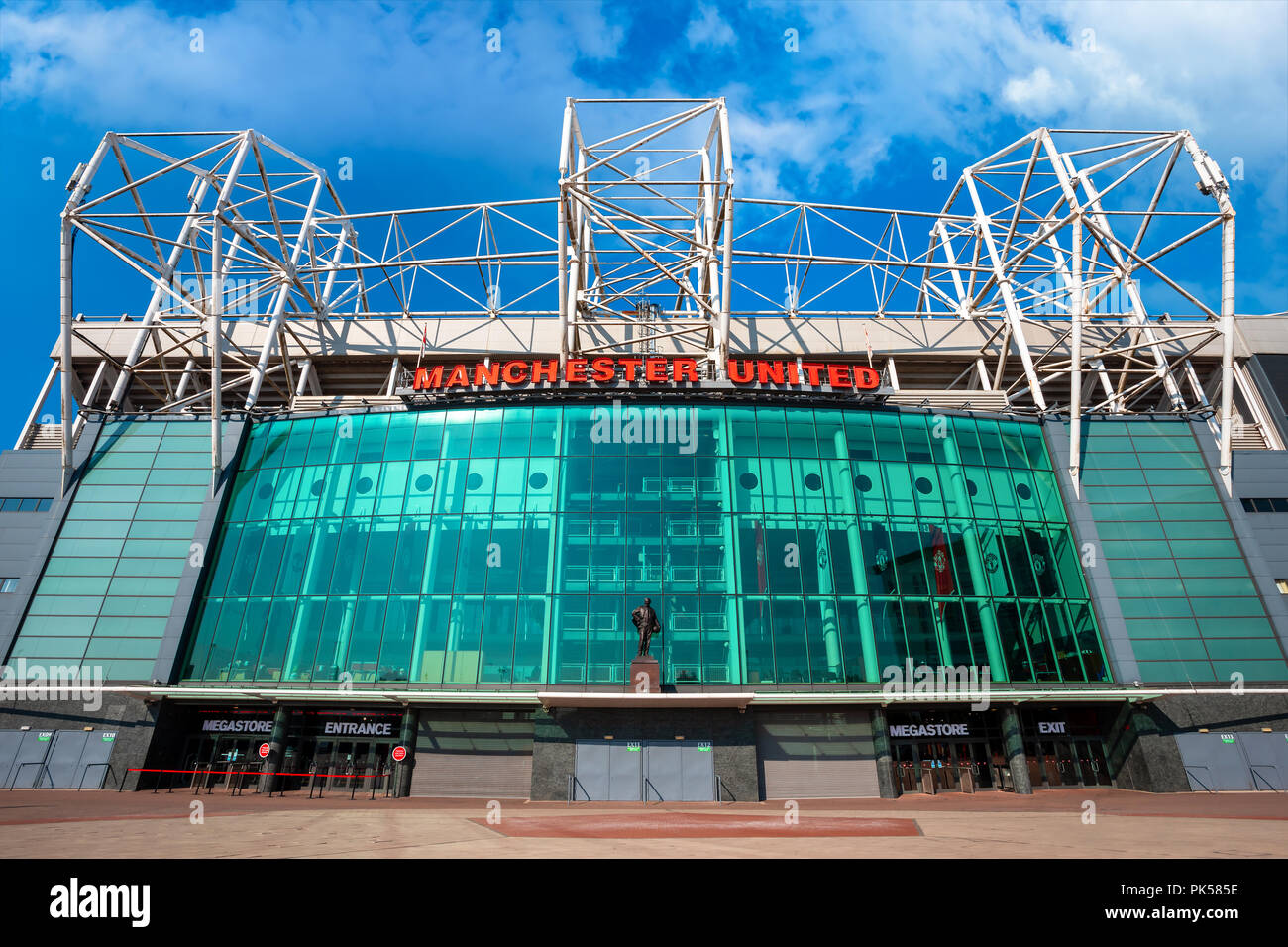 MANCHESTER, UK - MAY 19 2018: Old Trafford is home of Manchester United ...