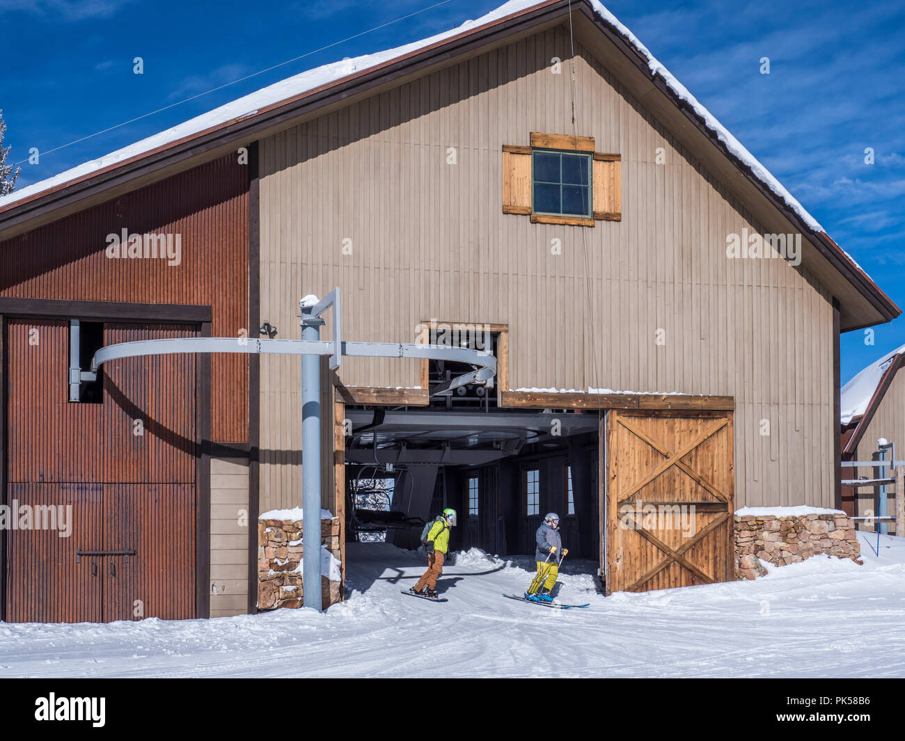 Top of Earl's Express Lift, Belle's Camp, Blue Sky Basin, winter, Vail ...