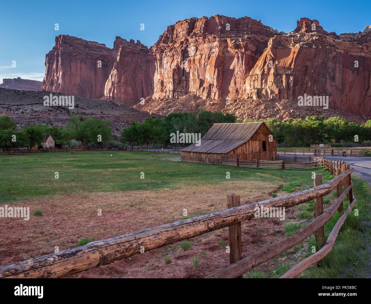 Barn at Gifford Homestead, Capitol Reef National Park, Utah Stock Photo ...