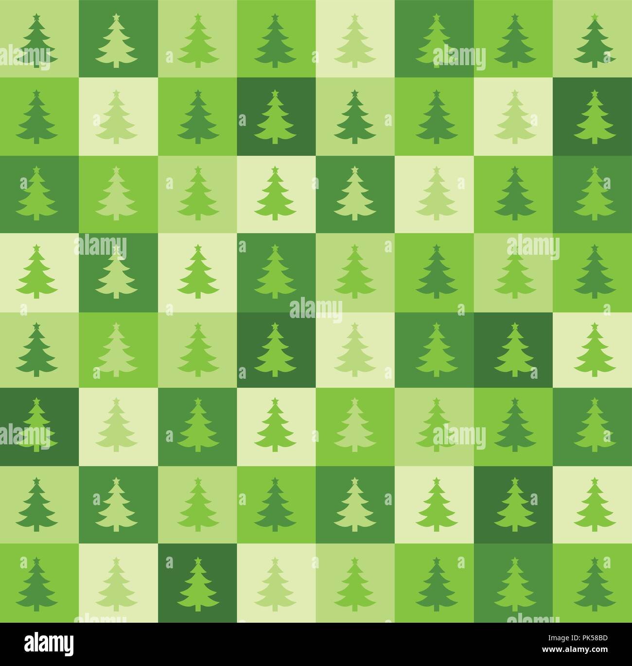 Christmas trees pattern Stock Vector Images - Alamy