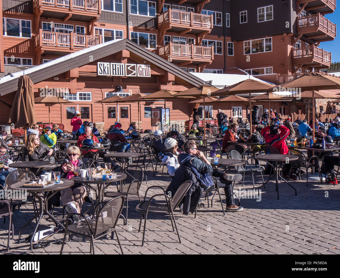 Afternoon at the Ski Hill Gill at the base of Peak 8, Breckenridge Ski ...