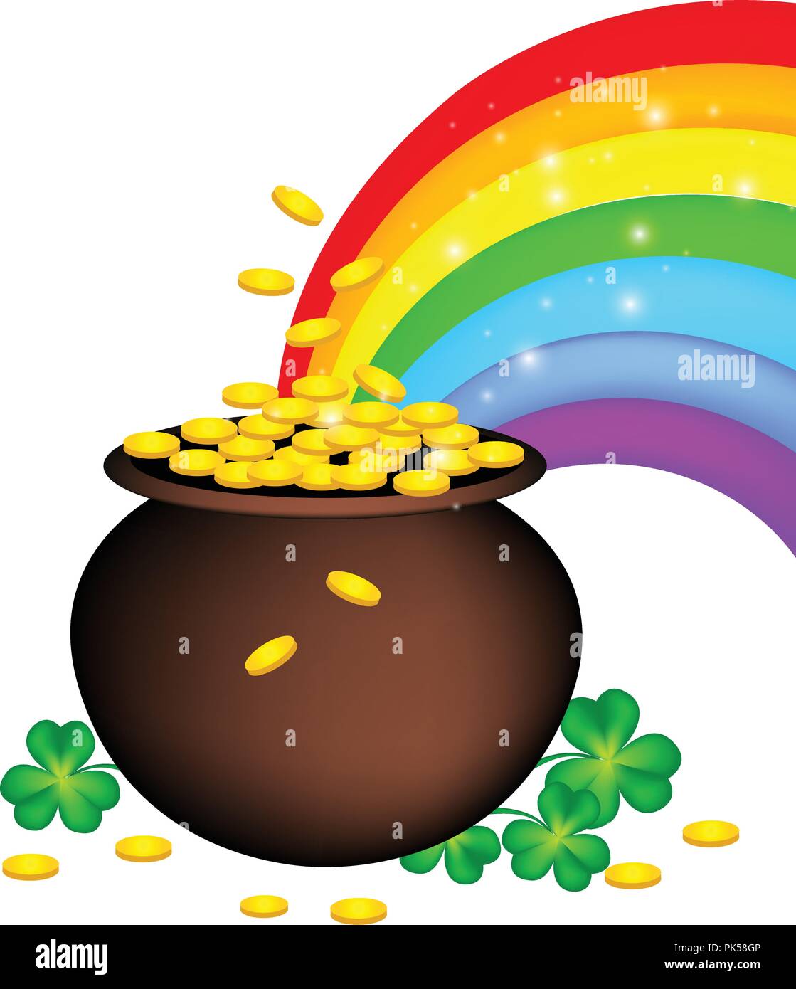 Leprechaun Pot Of Gold Rainbow