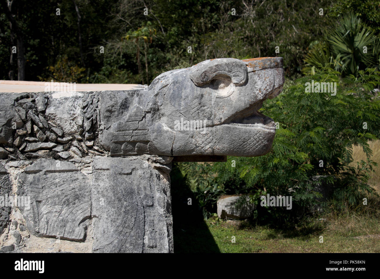 Mayan Snake Statues