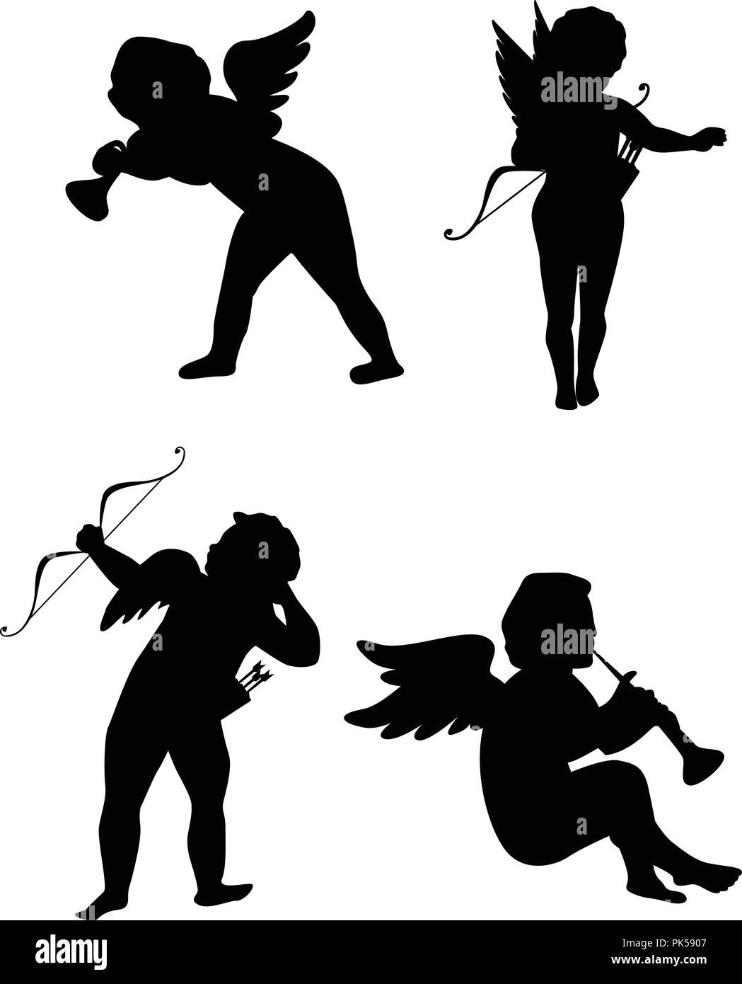 Vintage baby cupid illustration Cut Out Stock Images & Pictures - Alamy