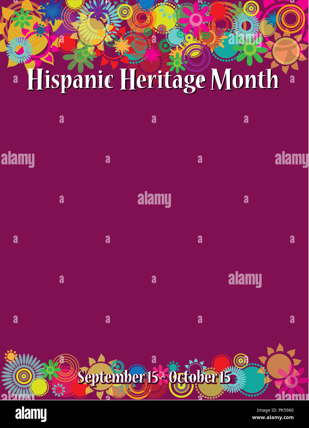 Hispanic Heritage Month September 15 - October 15 Stock Photo - Alamy