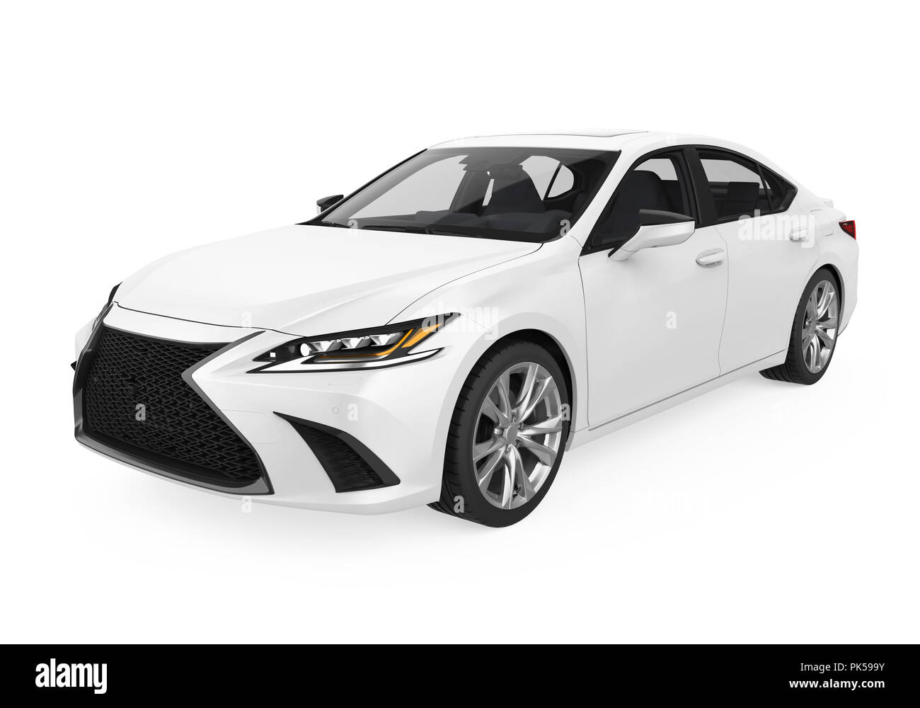 luxury-sedan-car-isolated-stock-photo-alamy