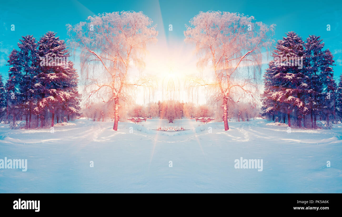 Winter horizontally hi-res stock photography and images - Alamy