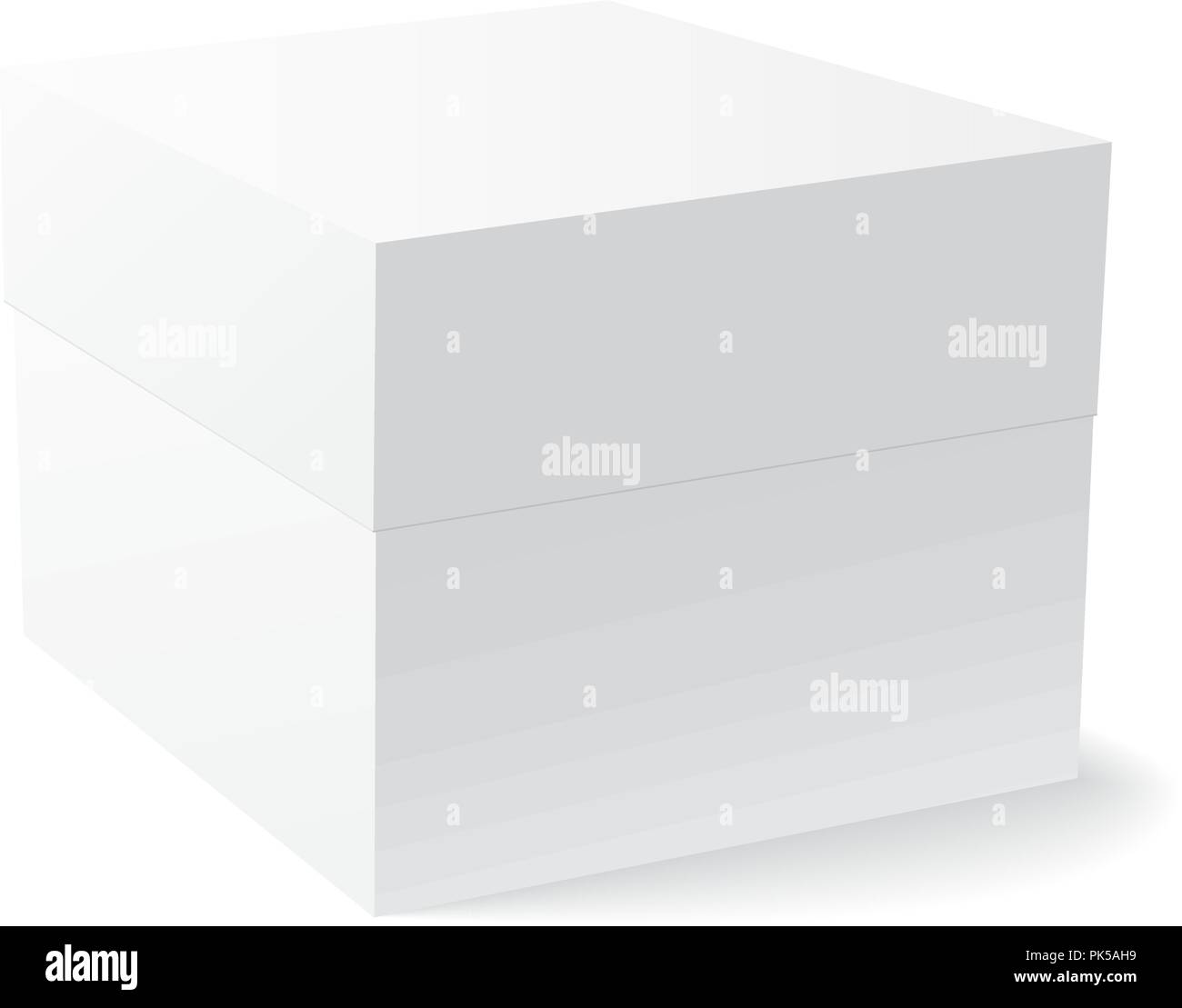 Close square white box with shadow on white background Stock Vector ...