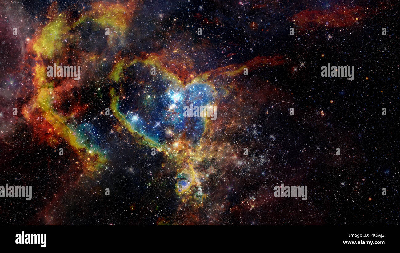 Dark nebula and stars in space. Starry sky. Elements of this image ...