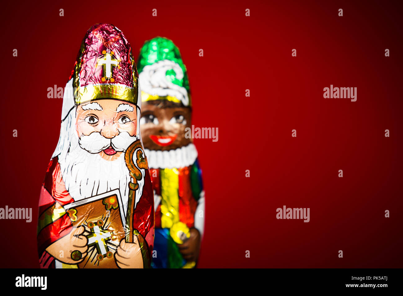 Saint Nicholas and black pete. Saint Nicholas chocolate figures of ...