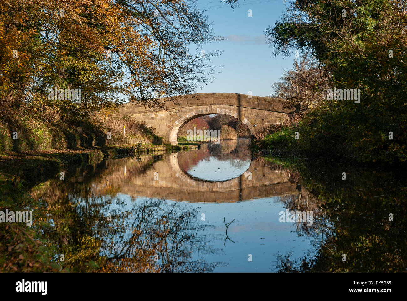 Lancaster Canal Six Mile Bridge, Salwick near Preston, Lancashire Stock ...