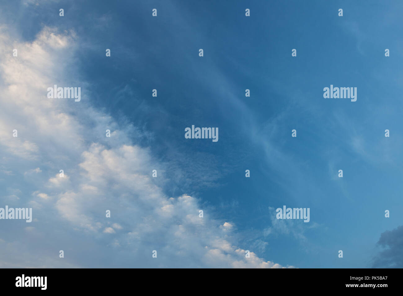 Calm cloud sky scape at dawn background Stock Photo - Alamy
