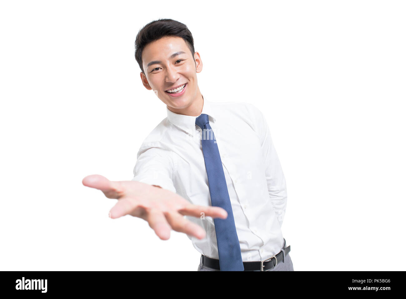 One hand reaching out palm up hi-res stock photography and images - Alamy