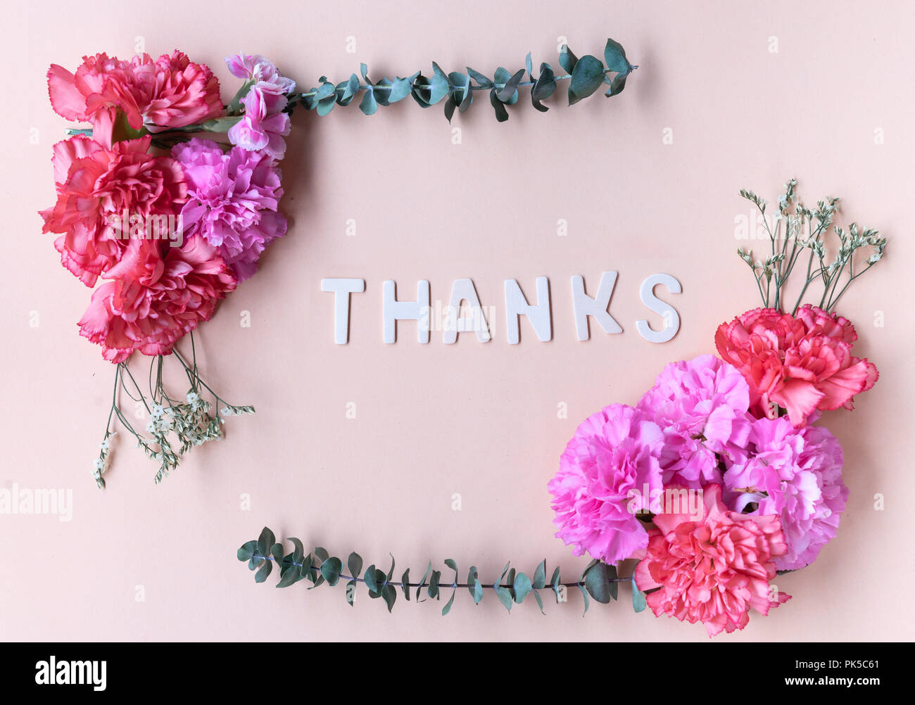 Thank you with flowers hi-res stock photography and images - Alamy