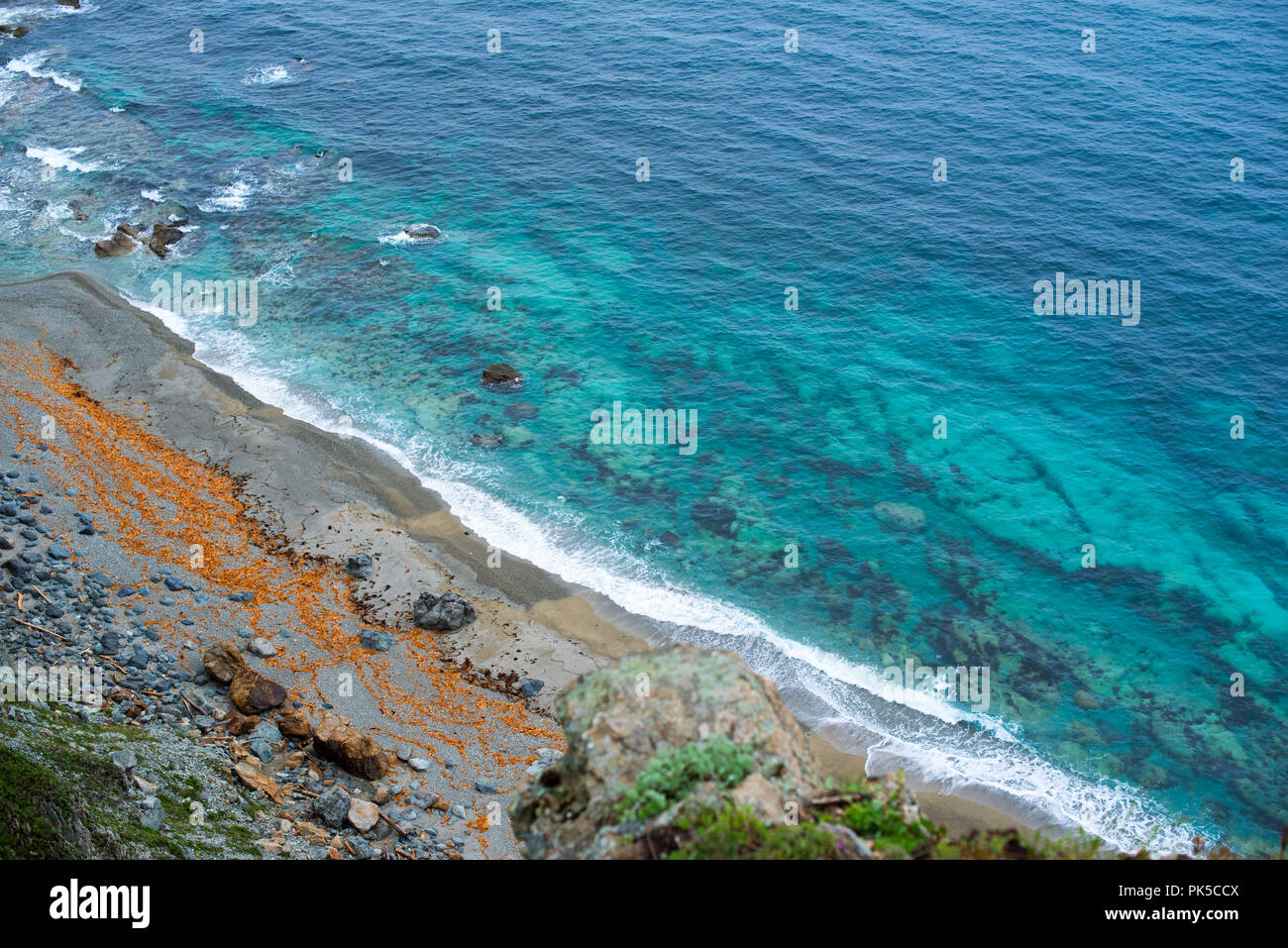 Nature beach sea landscape, blue water beach. Beautiful Bay coastline ...