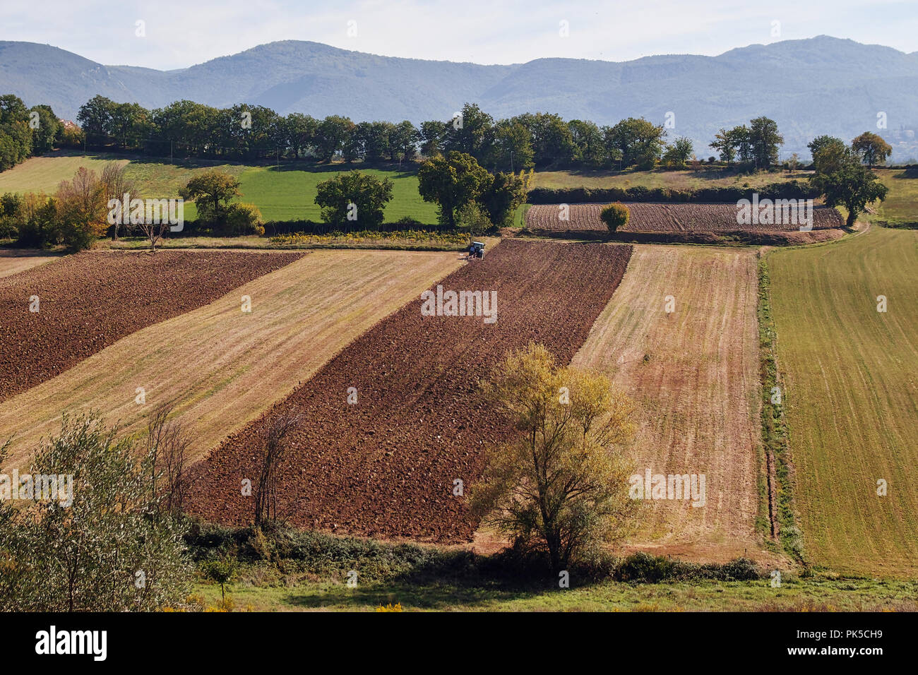 work in the countryside in autumn, plowing the fields Stock Photo - Alamy