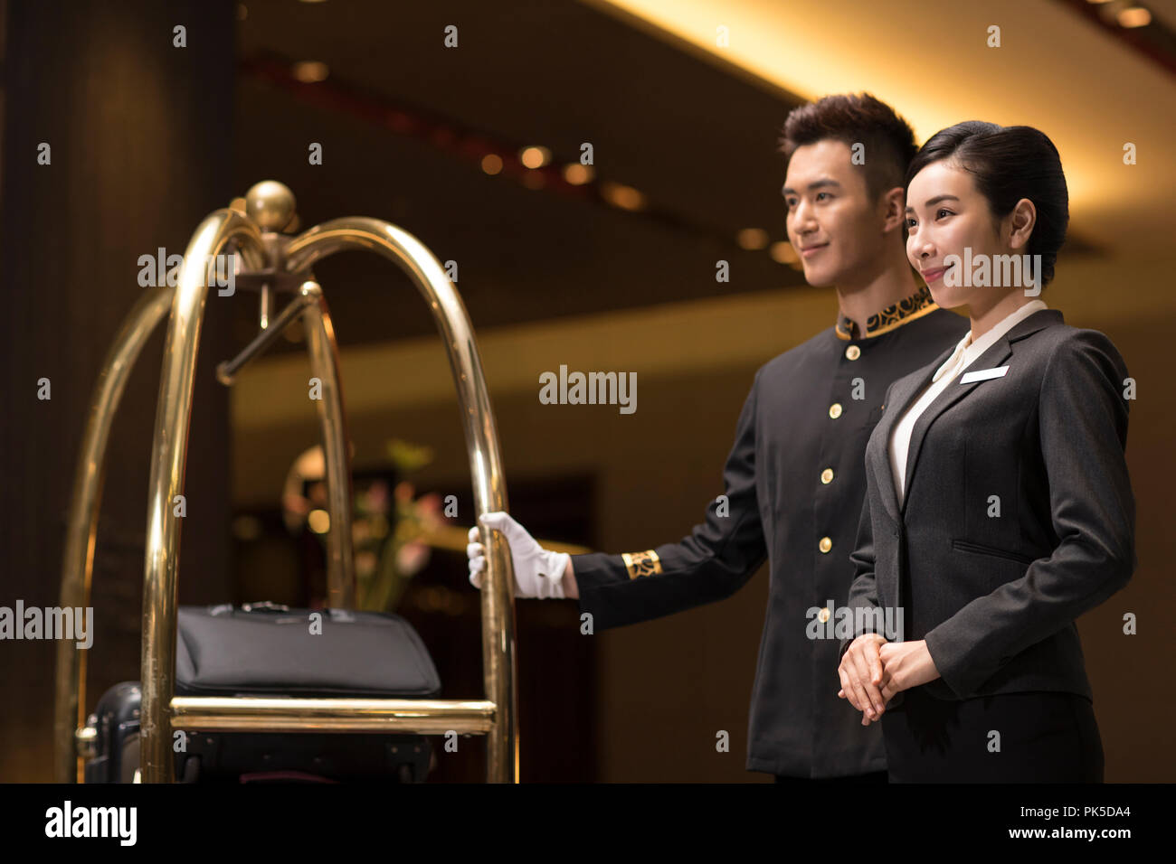 Professional service in luxury hotel Stock Photo - Alamy