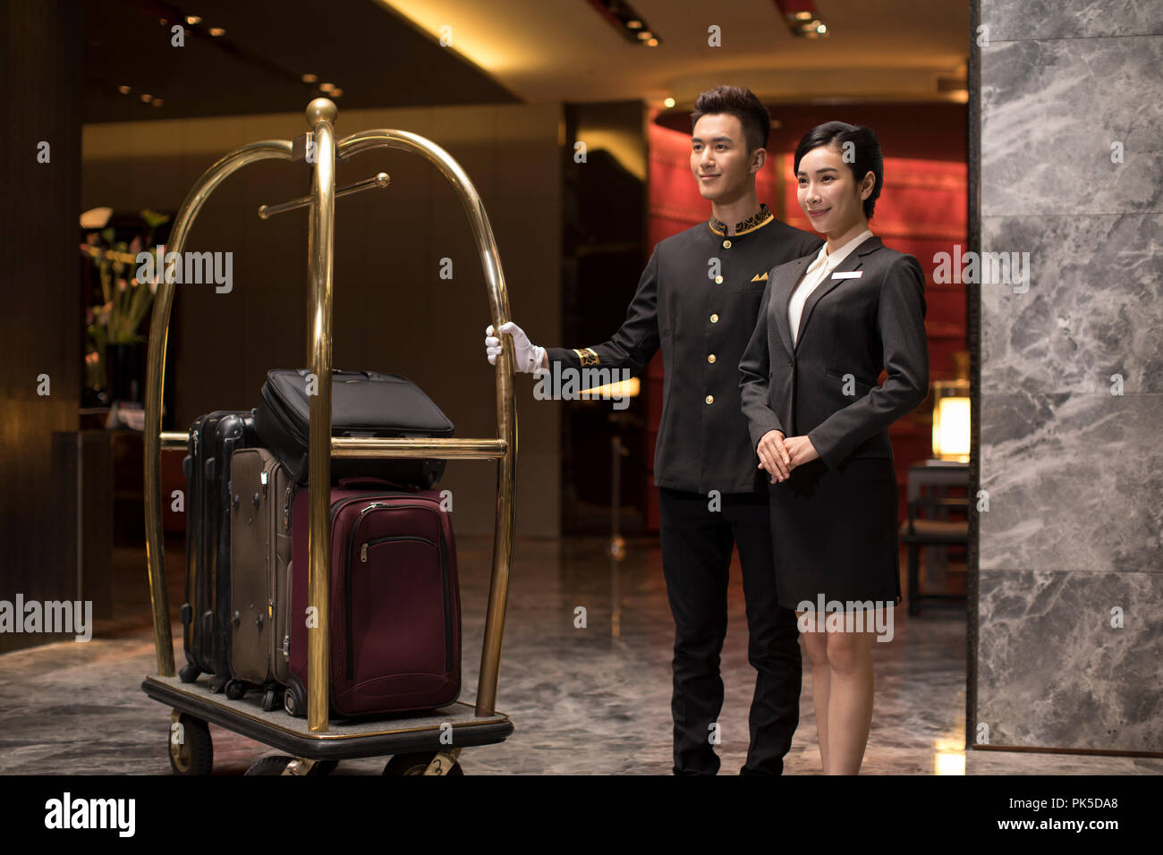 Professional service in luxury hotel Stock Photo - Alamy