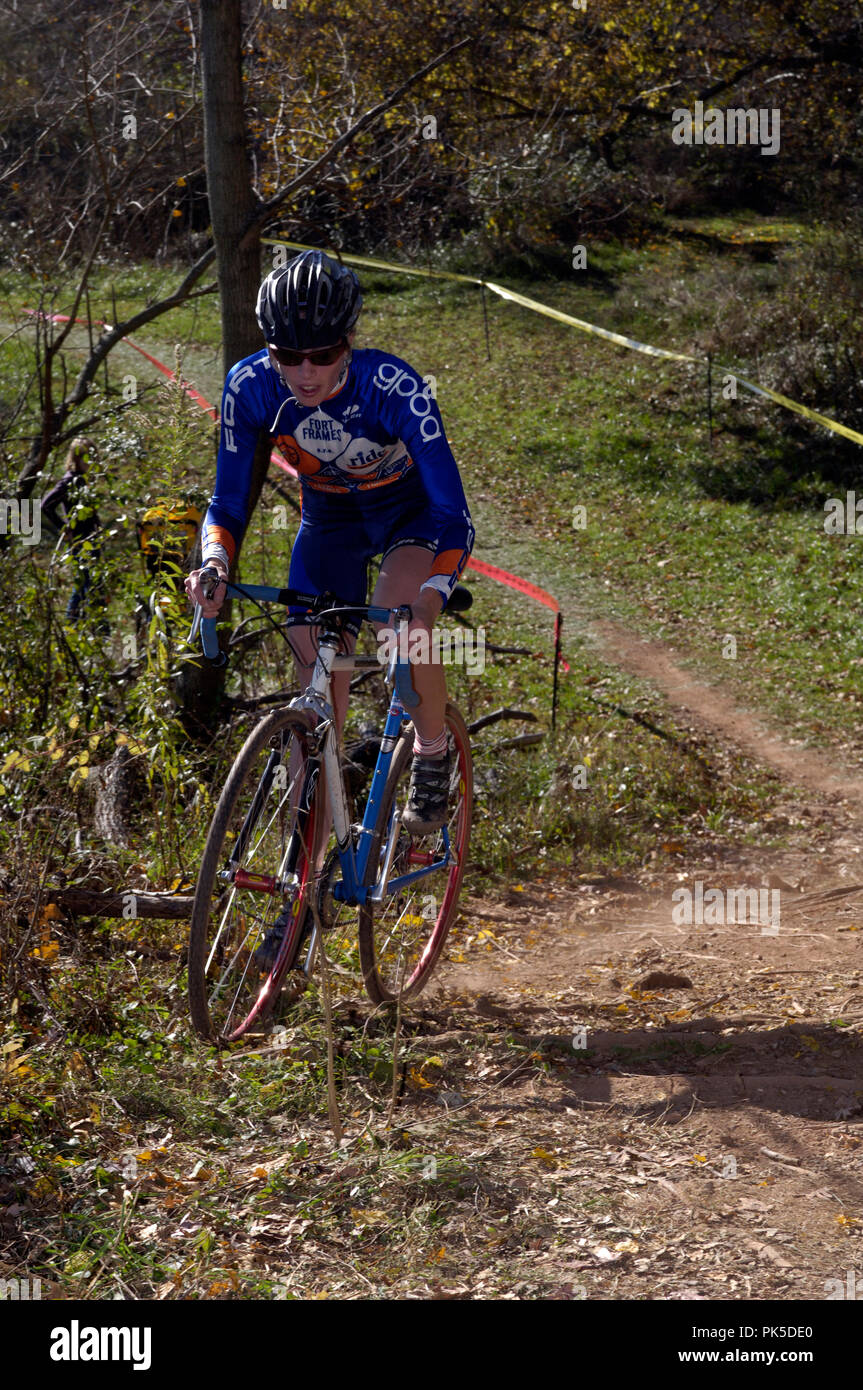 Womens cyclocross race at Ida Lee Park in Leesburg Virginia Stock Photo ...
