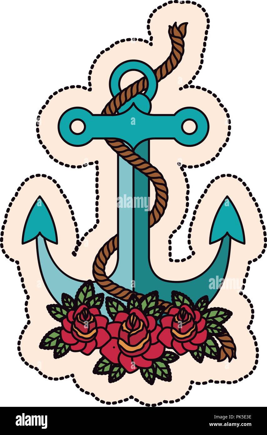 Isolated anchor with rope design Stock Vector Image & Art - Alamy