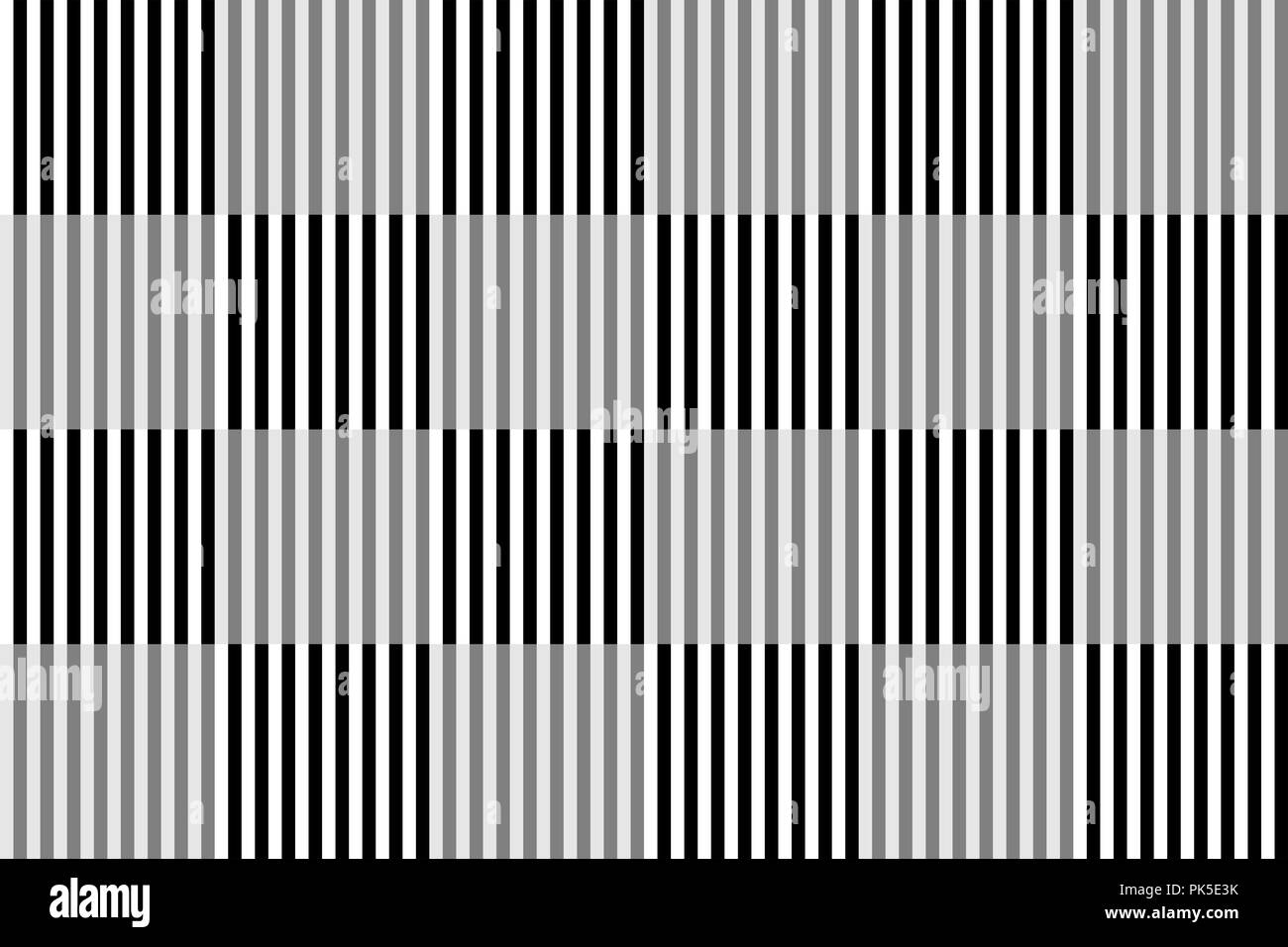Checkered pattern with vertical striped lines, black and white colors ...