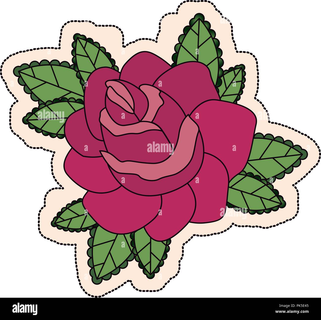 Isolated rose flower design Stock Vector Image & Art - Alamy