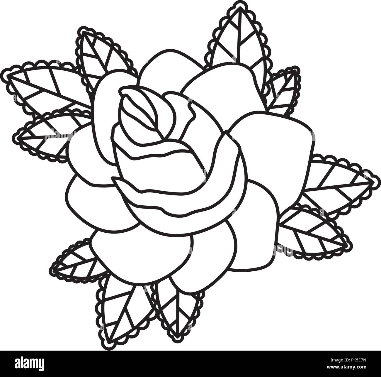 Isolated rose flower design Stock Vector Image & Art - Alamy