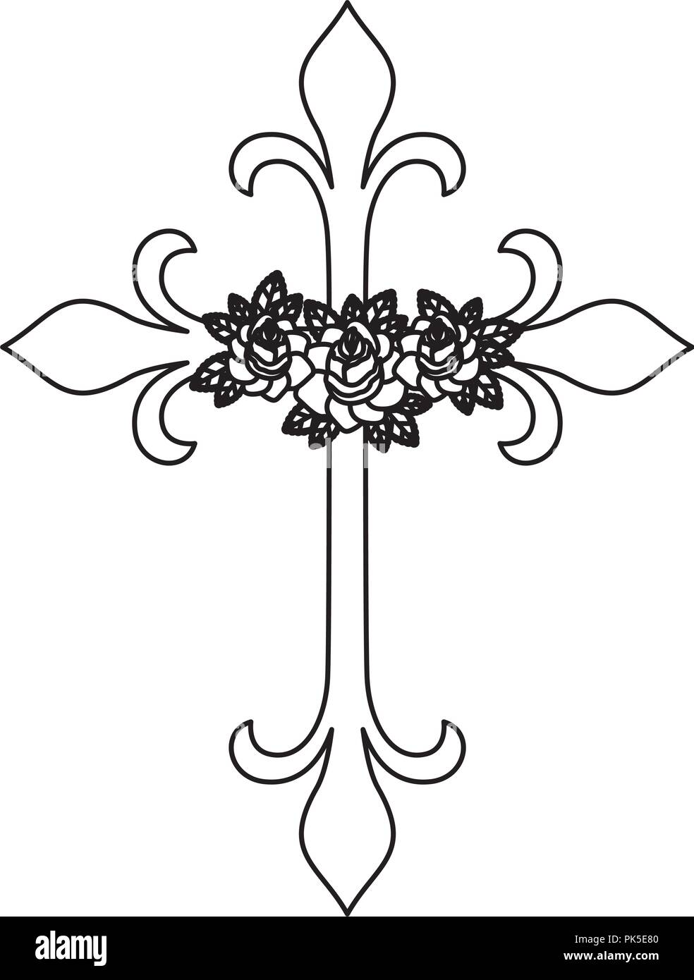 Isolated cross shape design Stock Vector Image & Art - Alamy