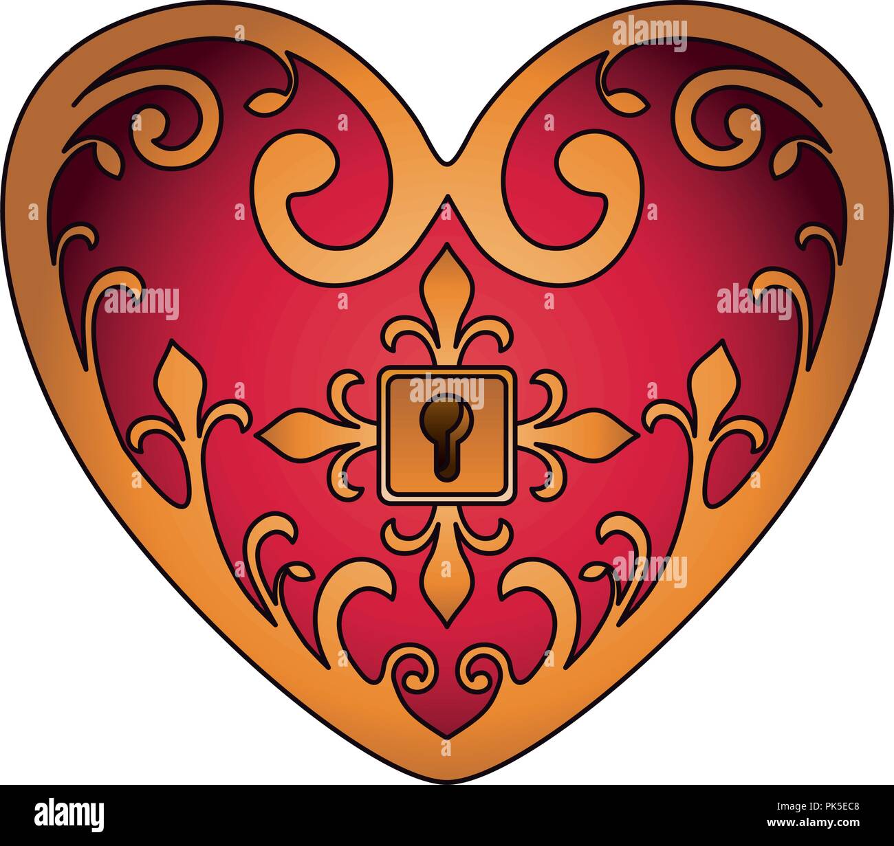 Isolated heart shape design Stock Vector Image & Art - Alamy