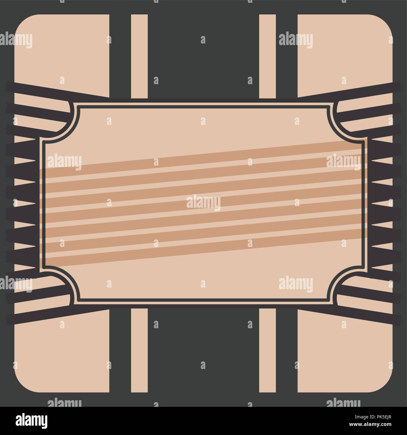 Striped retro frame design Stock Vector Image & Art - Alamy