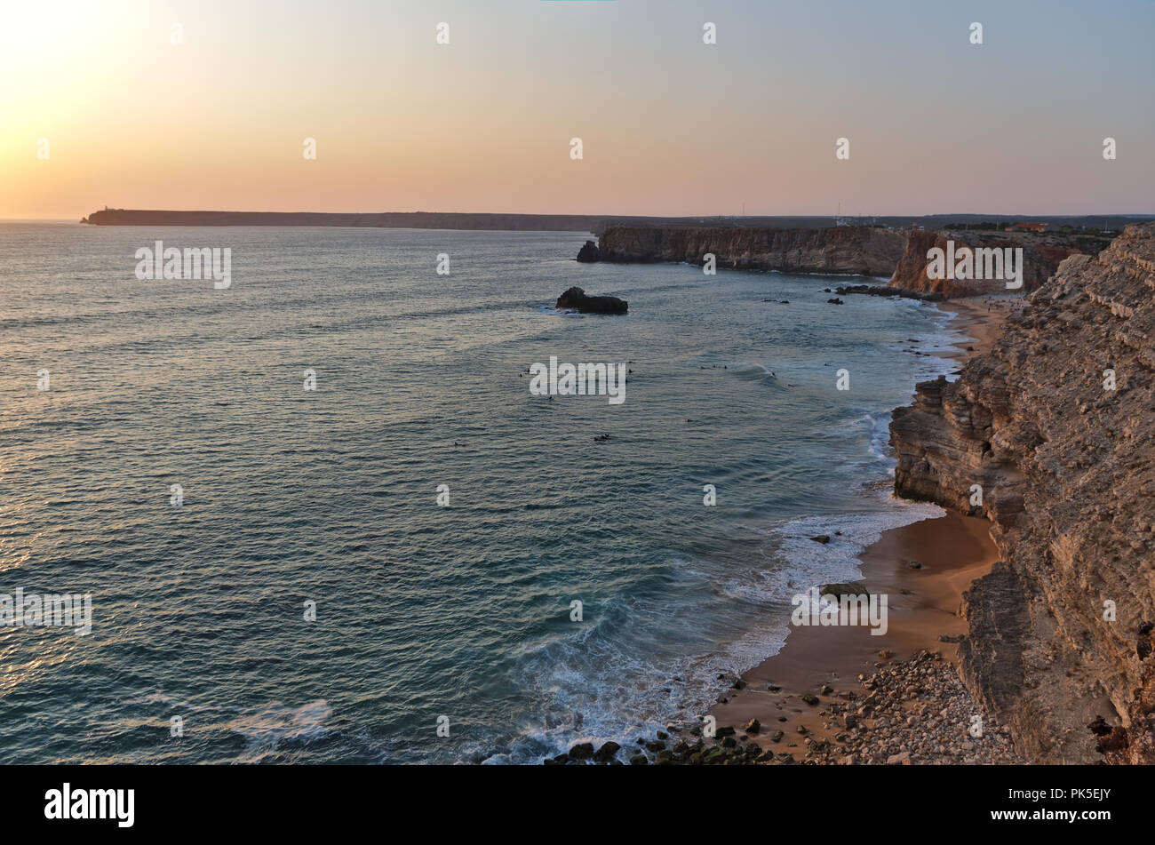 Sagres and the Atlantic Ocean in Algarve, Portugal Stock Photo - Alamy
