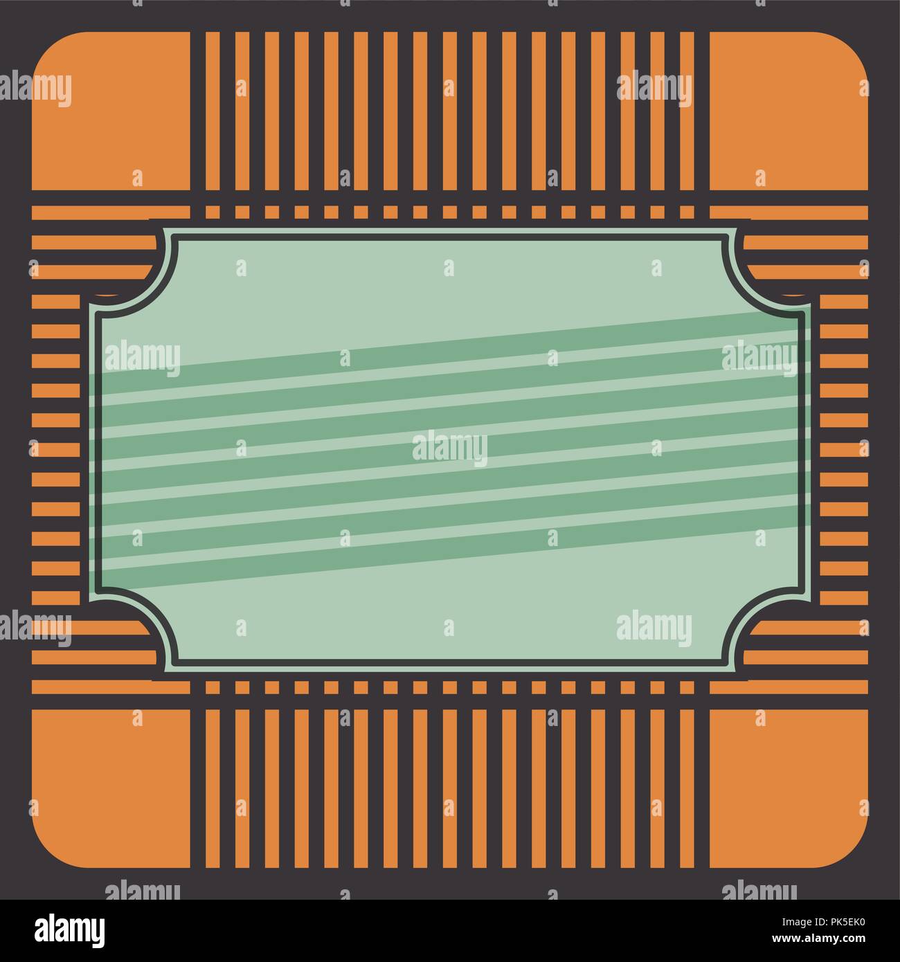 Striped retro frame design Stock Vector Image & Art - Alamy