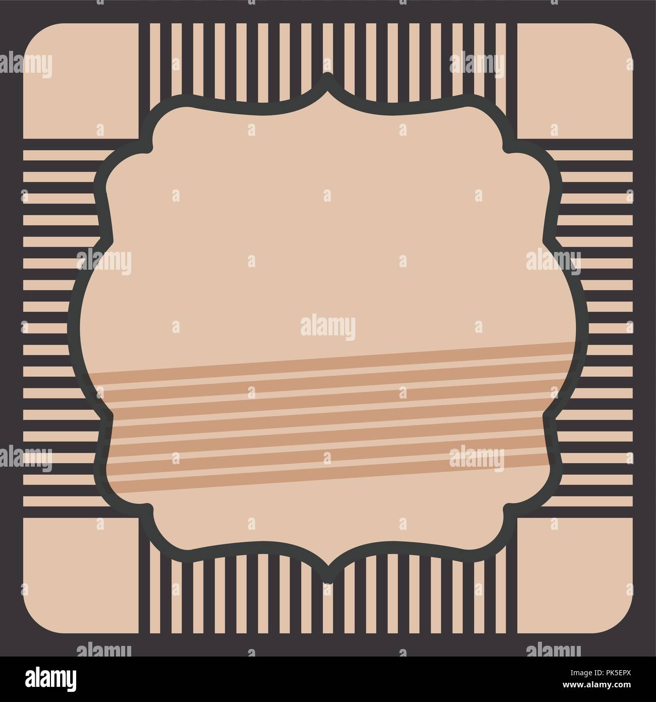 Striped retro frame design Stock Vector Image & Art - Alamy