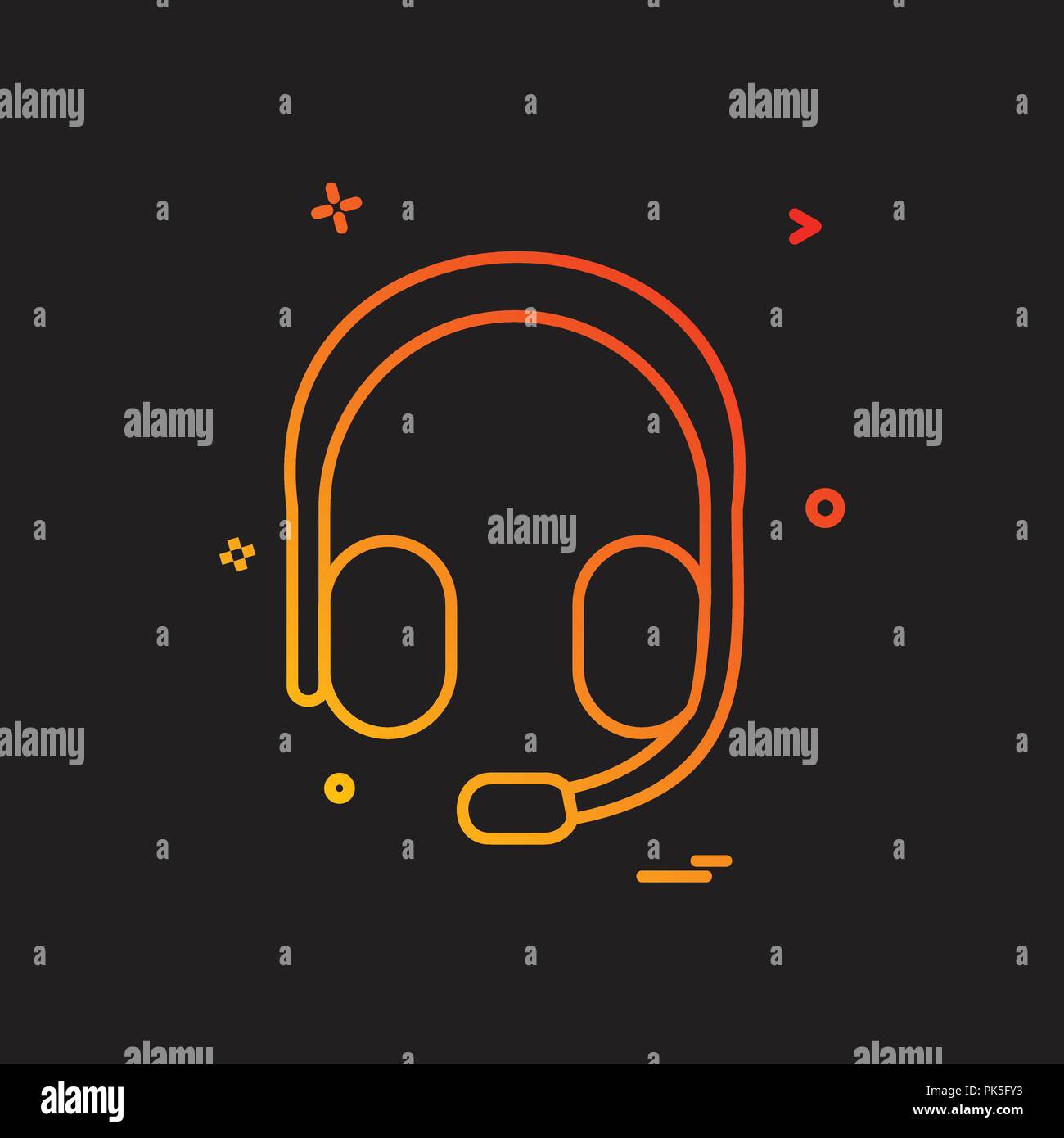 Head phone icon design vector Stock Vector Image & Art - Alamy