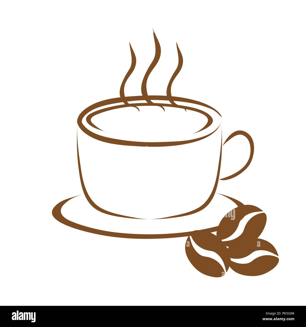 Isolated cup of coffee Stock Vector Images - Alamy