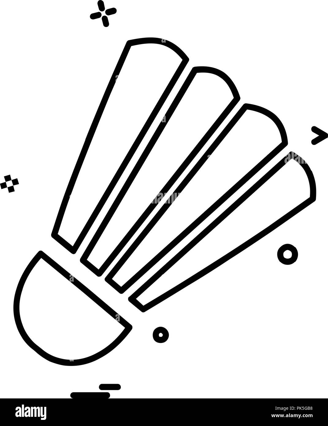 Badminton icon design vector Stock Vector Image & Art - Alamy
