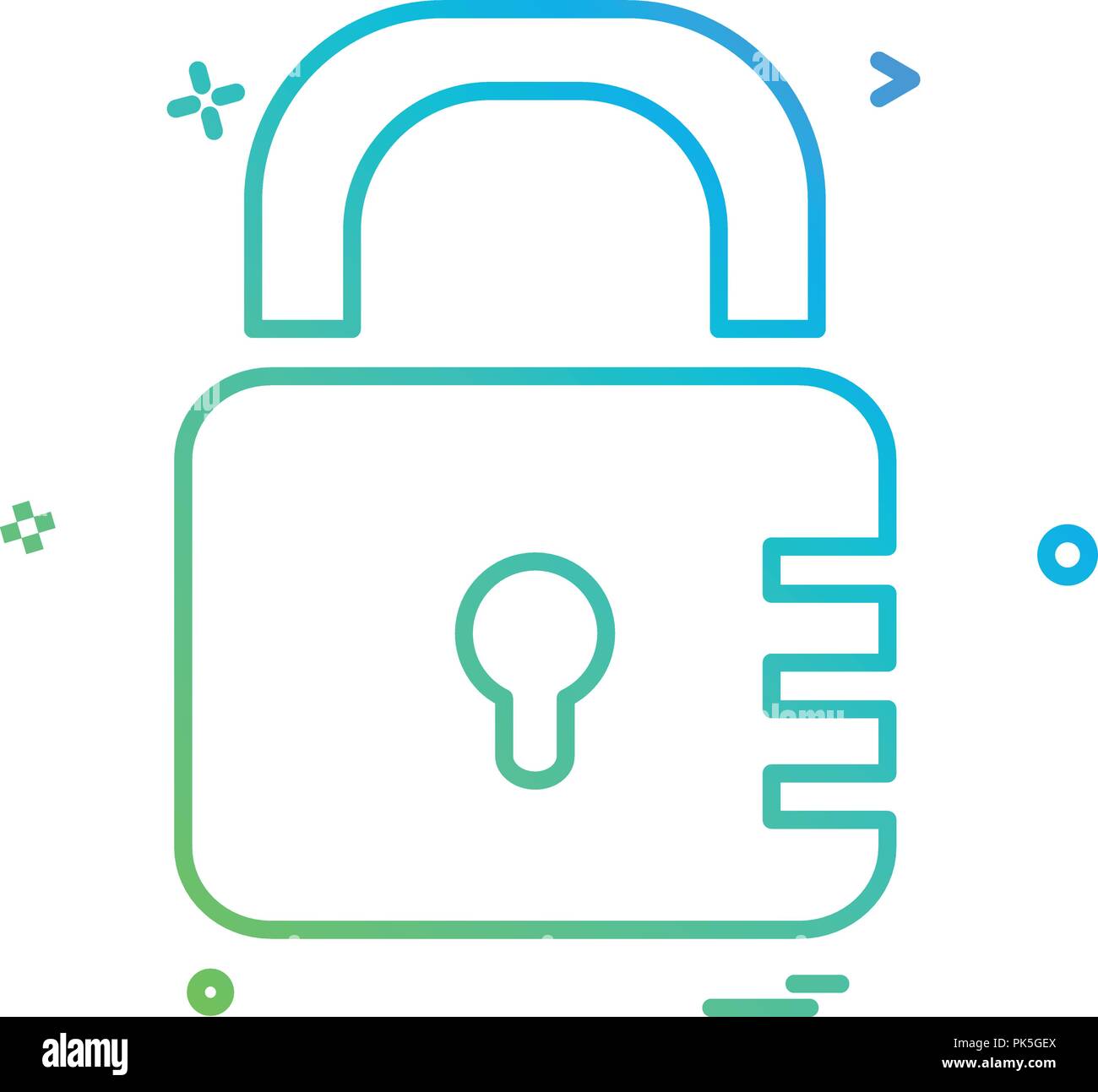 Lock icon design vector Stock Vector Image & Art - Alamy