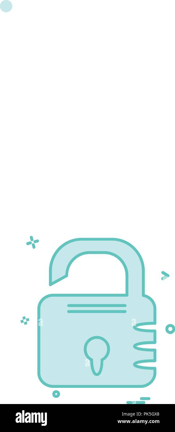 Lock icon design vector Stock Vector Image & Art - Alamy