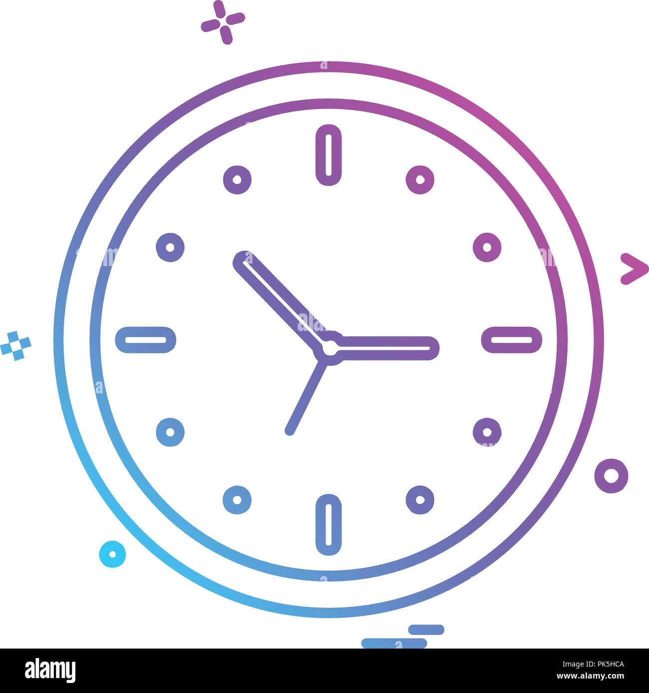Clock icon design vector Stock Vector Image & Art - Alamy