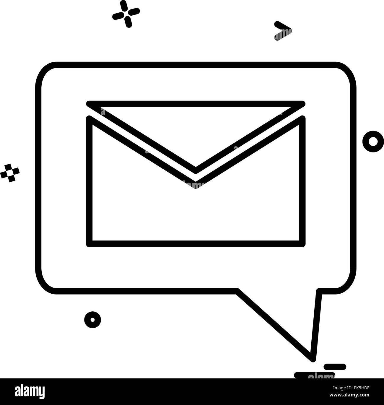 Message icon design vector Stock Vector Image & Art - Alamy