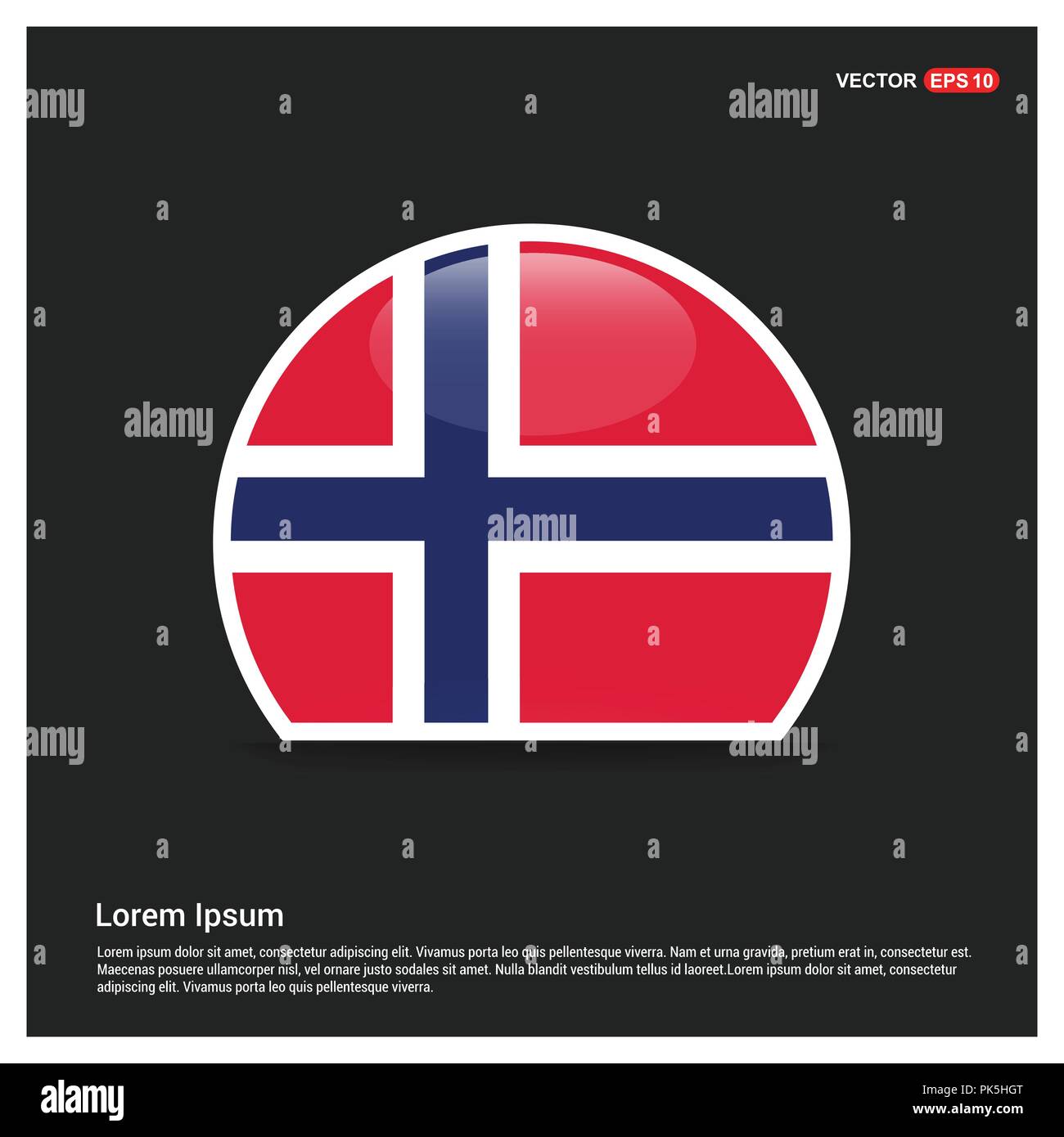 Norway flag design vector Stock Vector Image & Art - Alamy