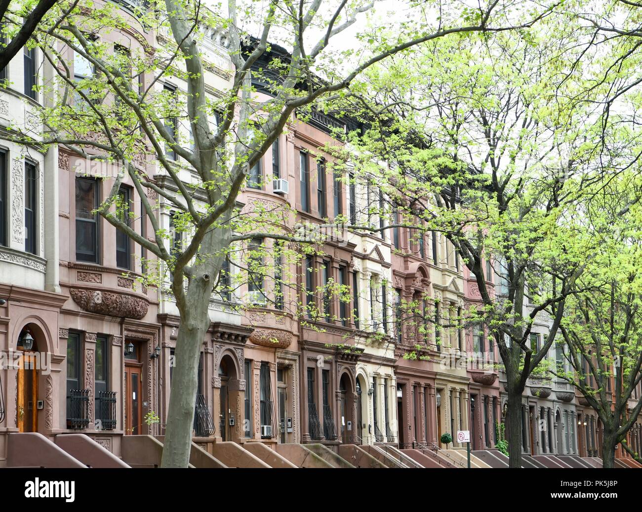 Harlem street view, New York City, USA Stock Photo - Alamy