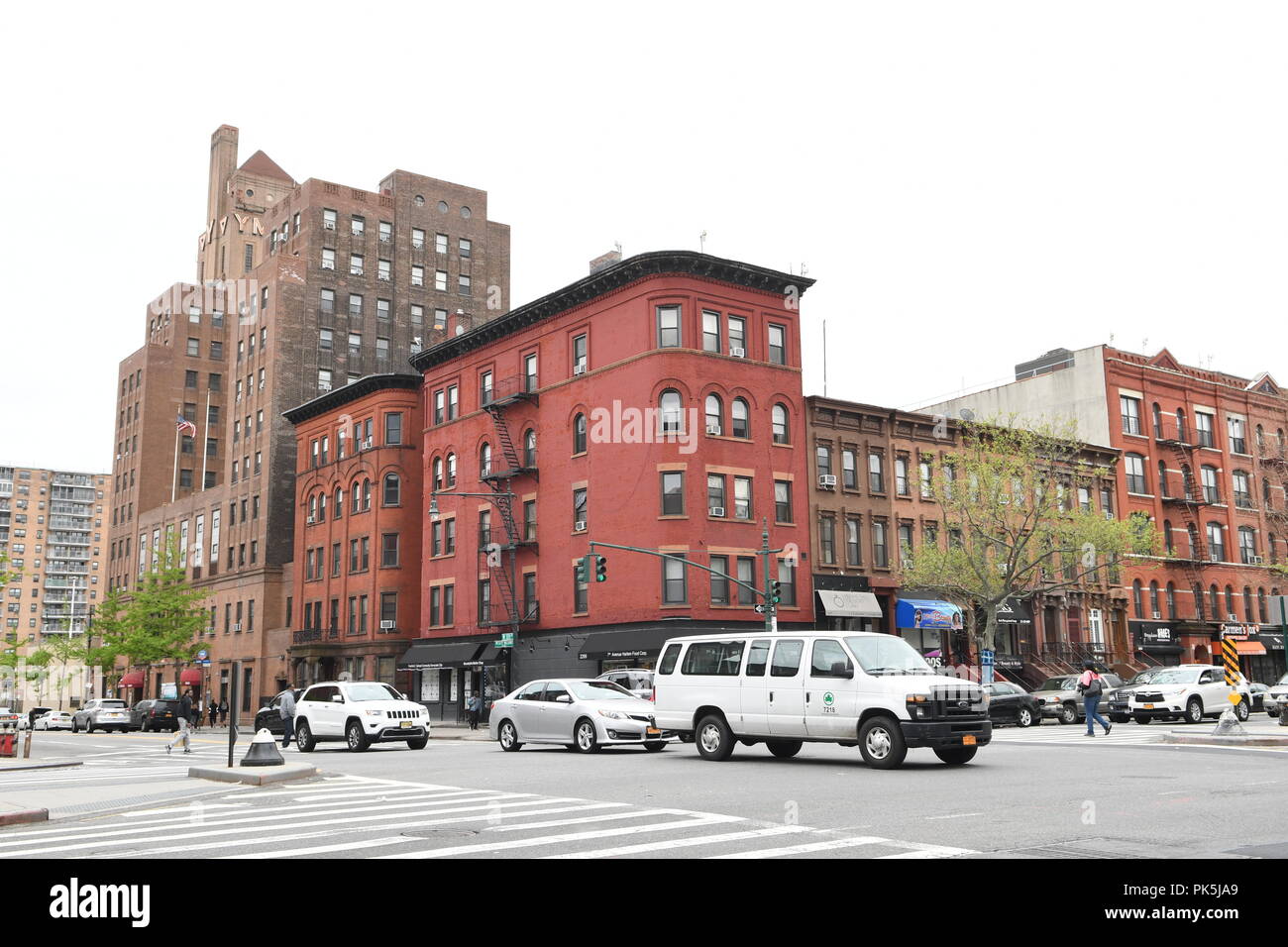 Harlem street view, New York City, USA Stock Photo - Alamy