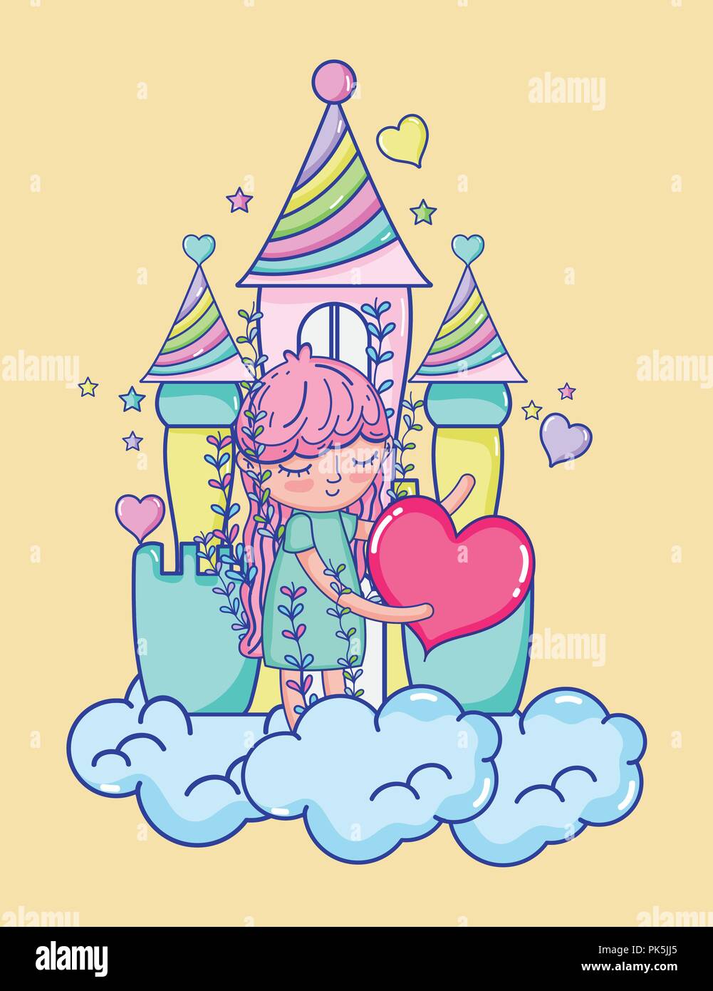 Lovely girl cartoon Stock Vector Image & Art - Alamy