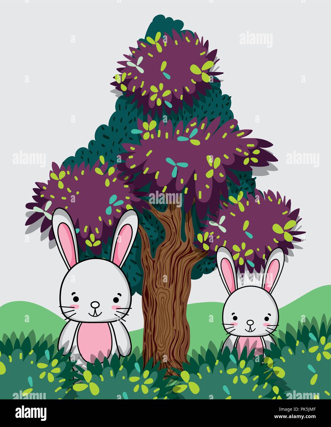 Cute rabbits cartoons Stock Vector Image & Art - Alamy